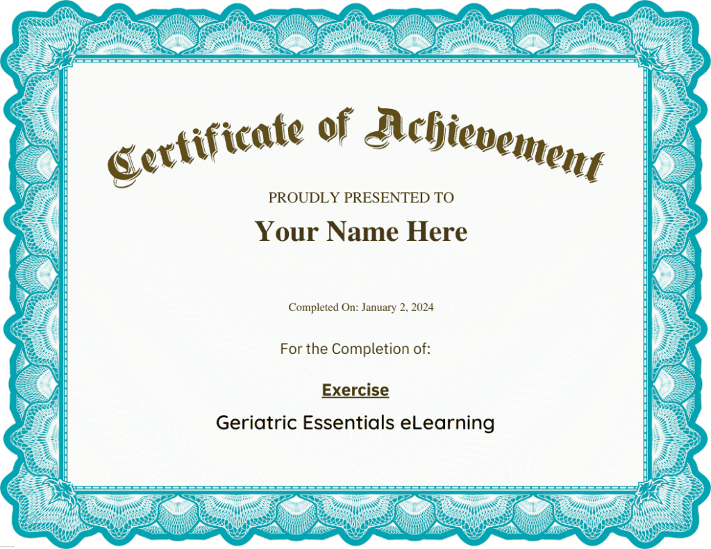 Geriatric Essentials e-Learning - Centre for Resilience, Learning & Growth