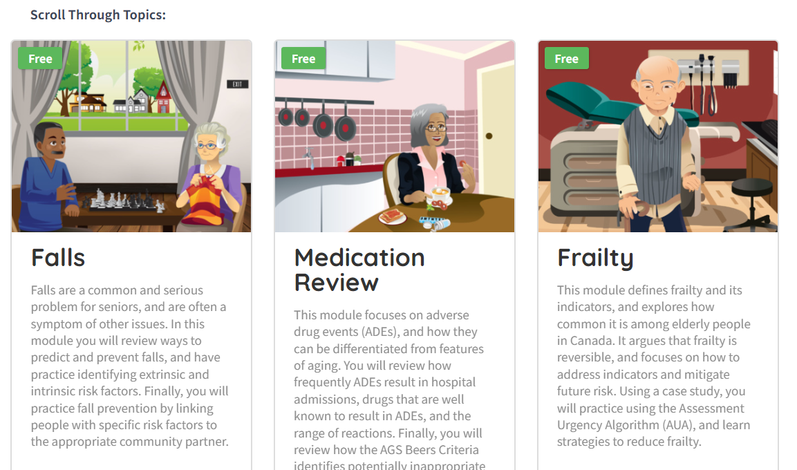 Geriatric Essentials e-Learning - Centre for Resilience, Learning & Growth